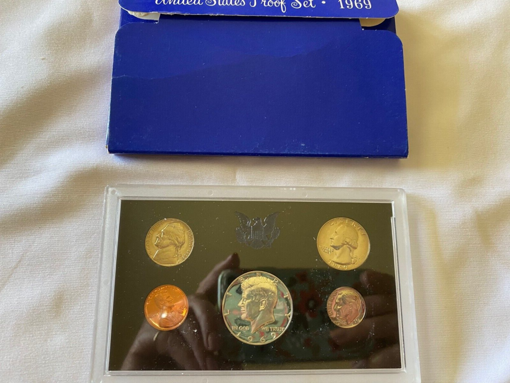 1969-S US Mint Proof Set in OGP Blue Box - 5 Coins